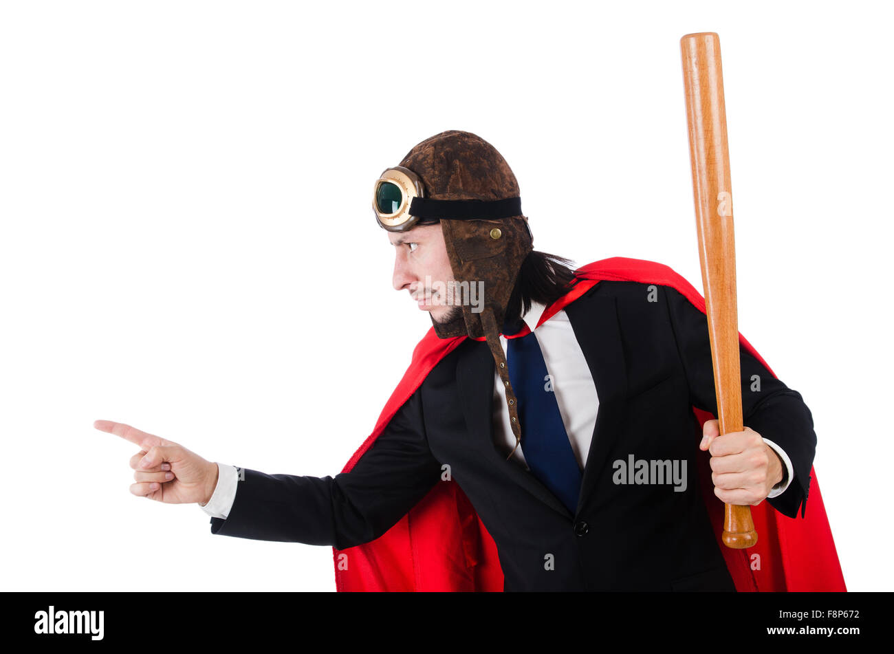 Man wearing red clothing in funny concept Stock Photo - Alamy