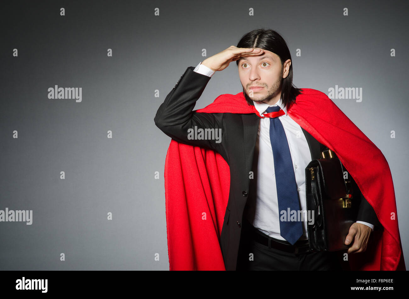 Man wearing red clothing in funny concept Stock Photo - Alamy