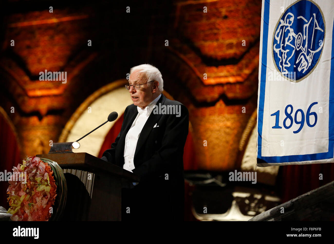 Stockholm, Sweden. 10th Dec, 2015. Nobel Chemistry Prize laureate Tomas ...