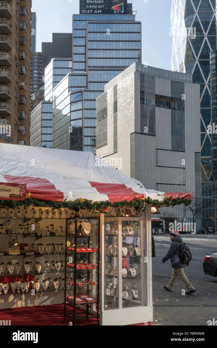 Columbus Circle Holiday Market, NYC Stock Photo - Alamy