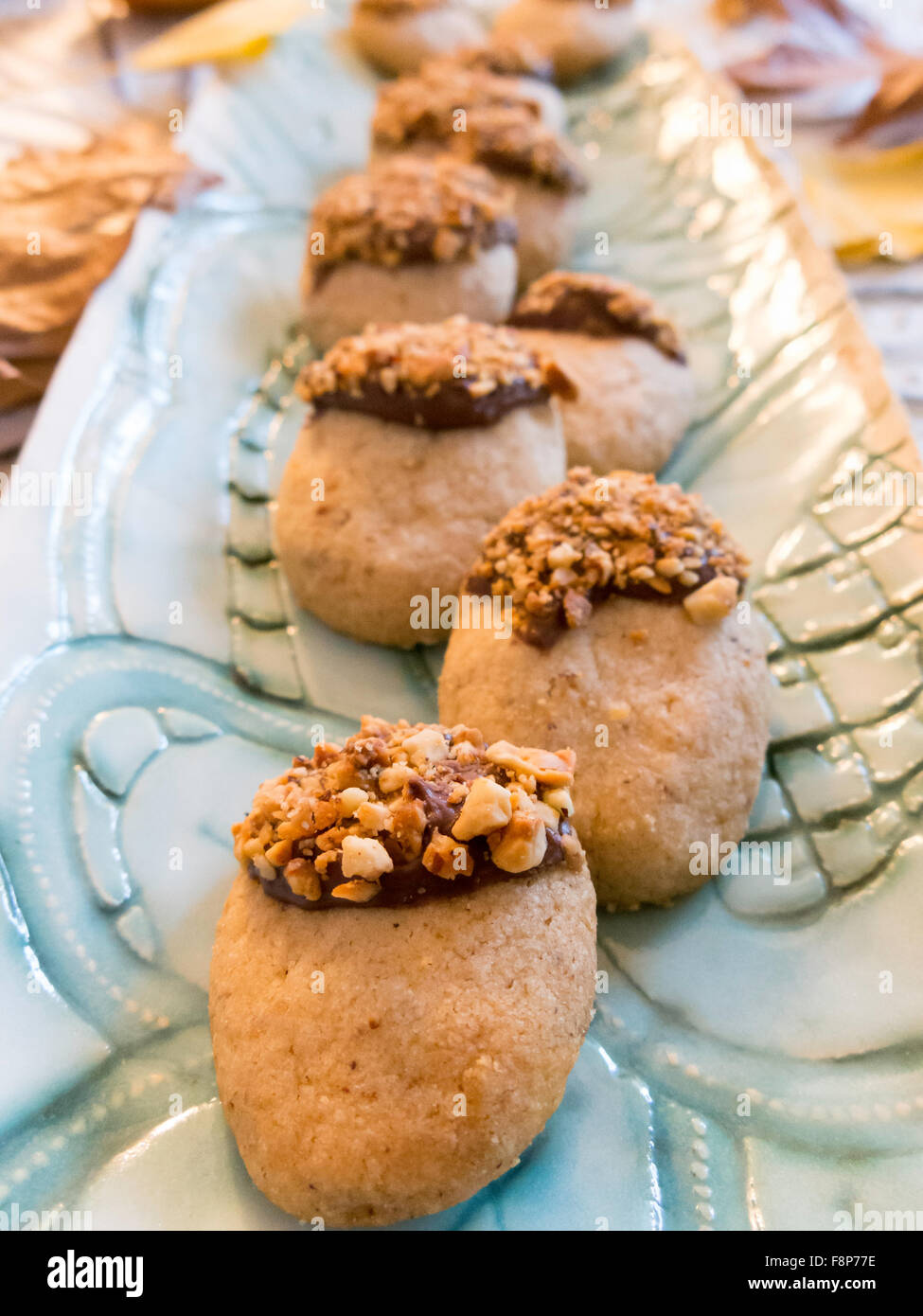 Plate of Cookies on Holiday Table, USA Stock Photo - Alamy