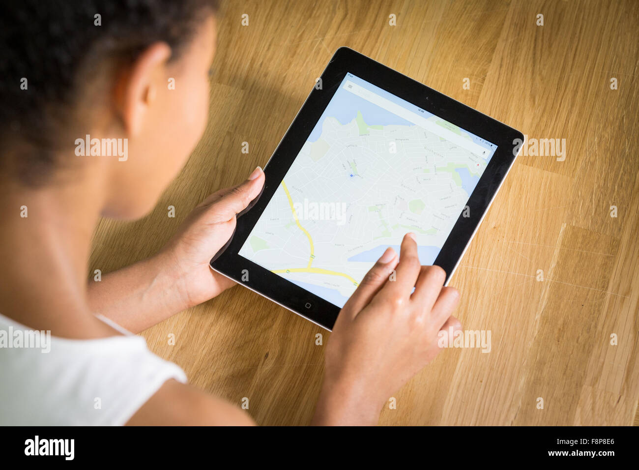 Tablet map hi-res stock photography and images - Alamy