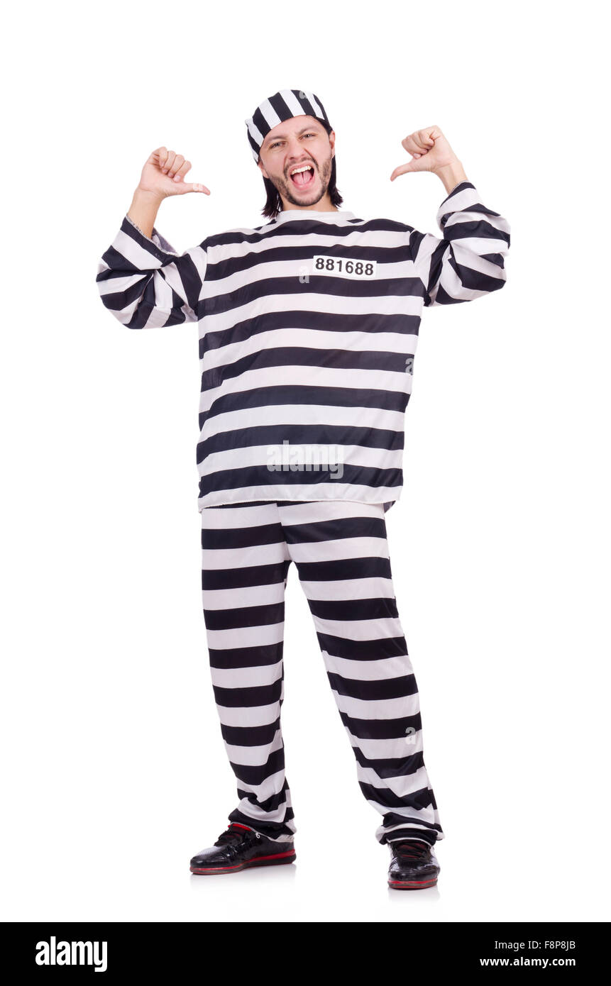 Prison inmate isolated on the white background Stock Photo - Alamy