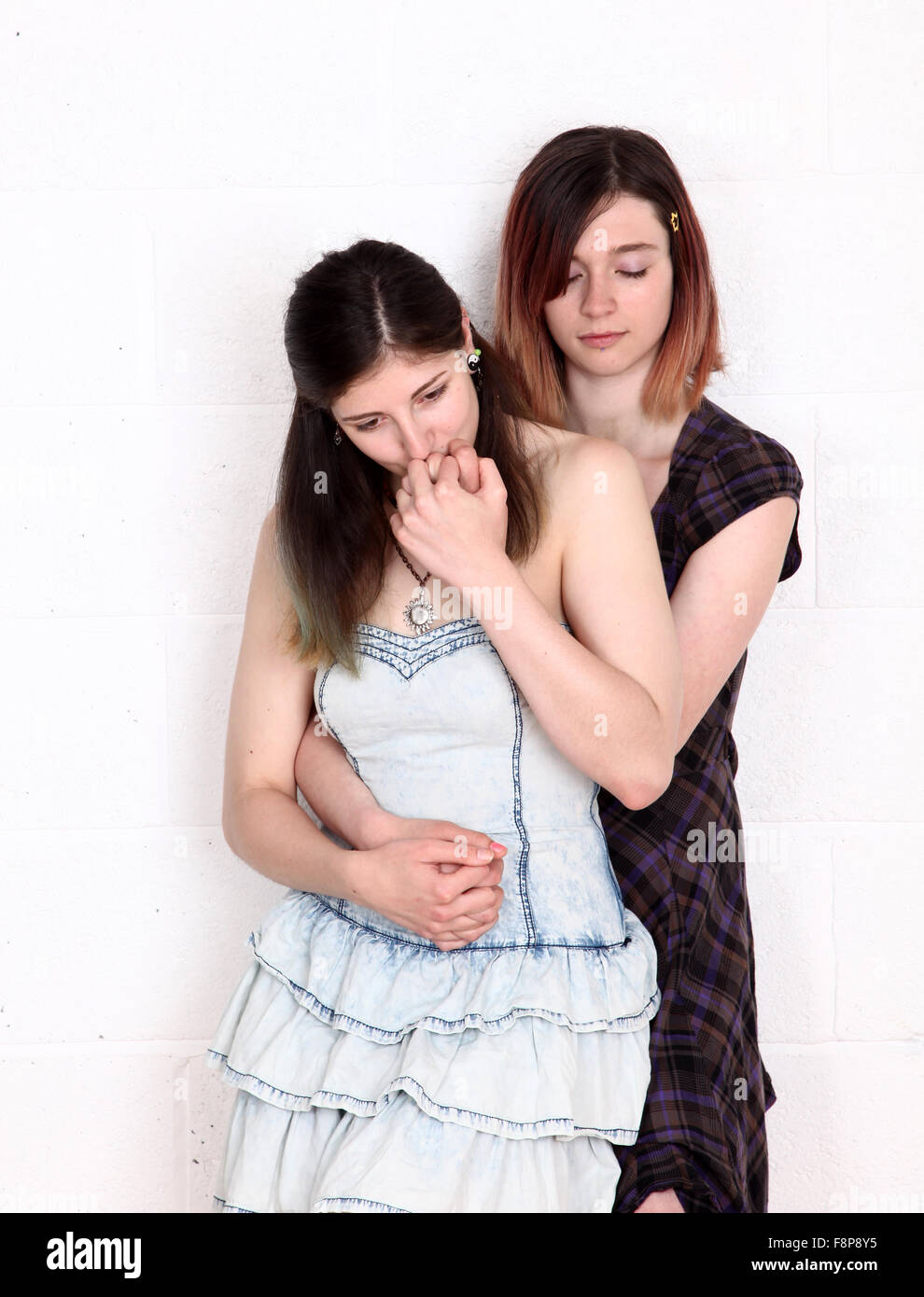 Two affectionate girls together Stock Photo - Alamy