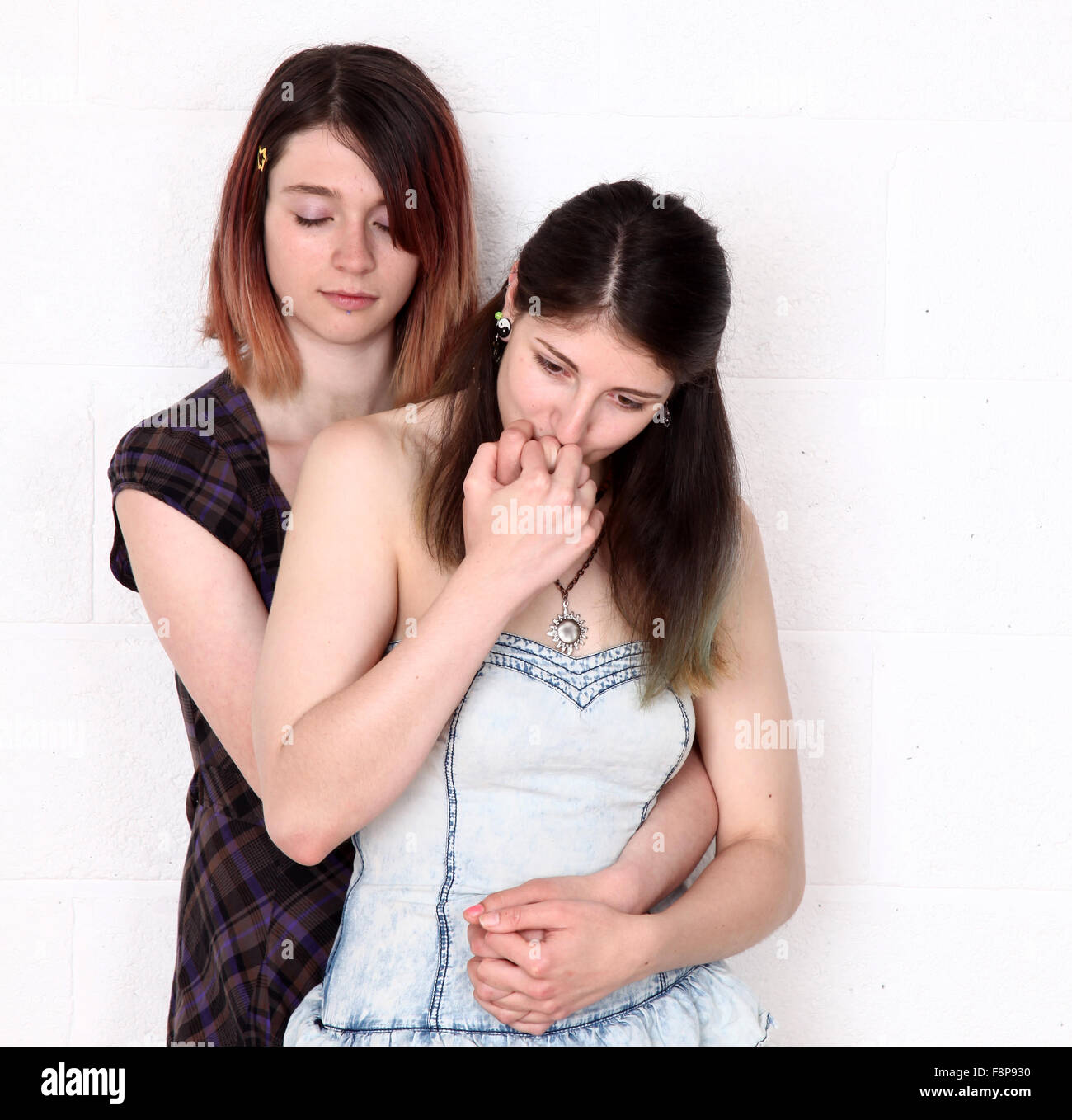 Two affectionate girls together Stock Photo - Alamy