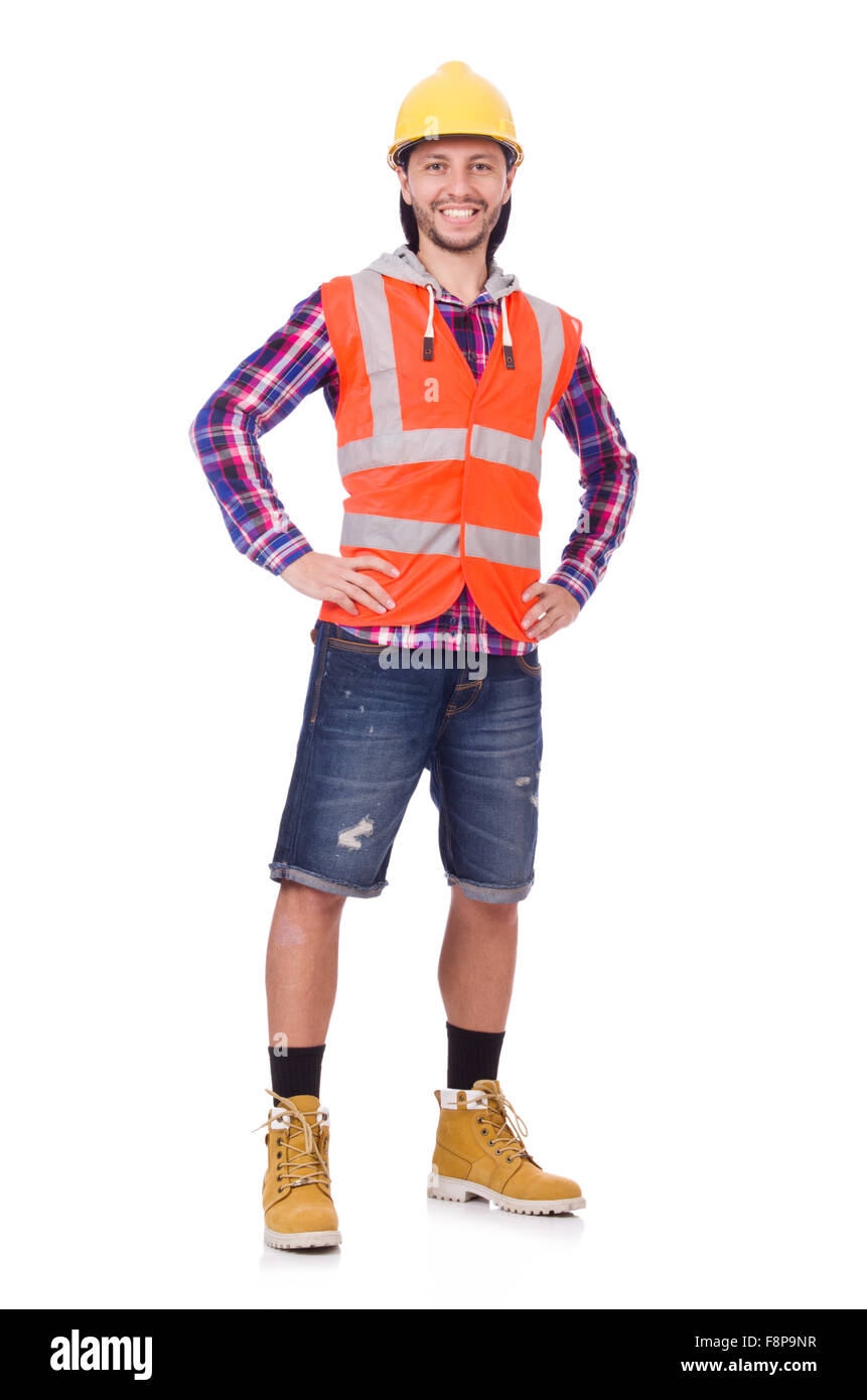 Foreman isolated on white Stock Photo - Alamy