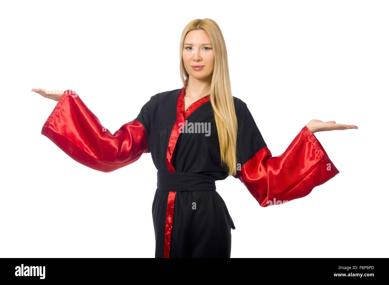 Female magician isolated on white Stock Photo - Alamy