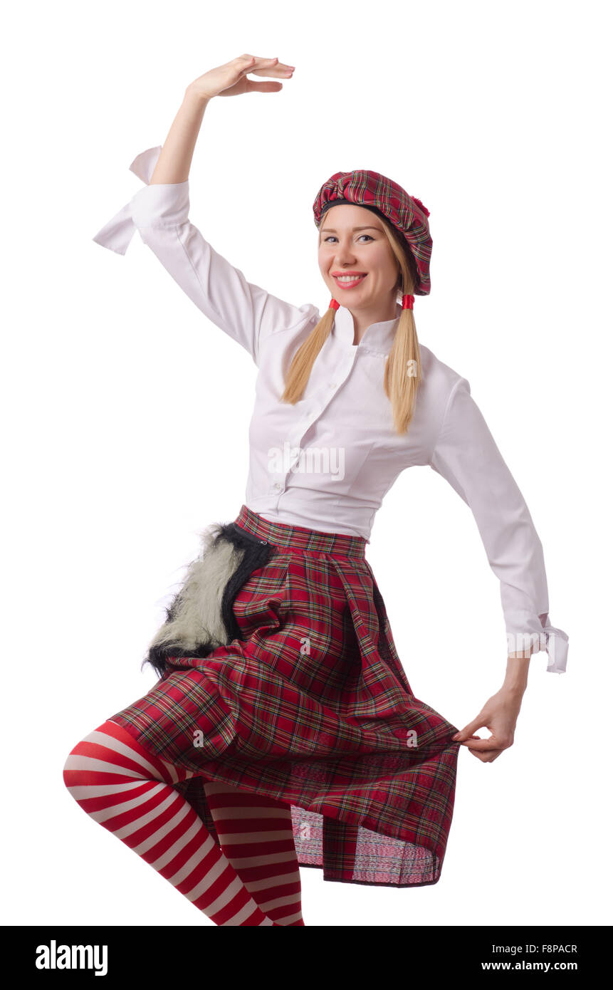 Woman in traditional scottish clothing Stock Photo - Alamy