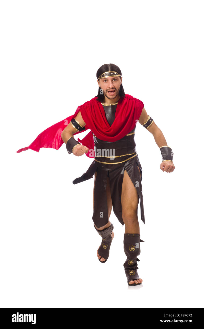 Gladiator isolated on white Stock Photo - Alamy