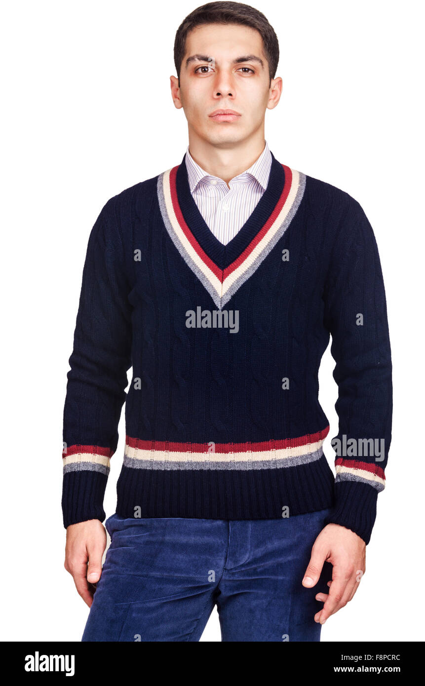 Male sweater isolated on the white Stock Photo - Alamy
