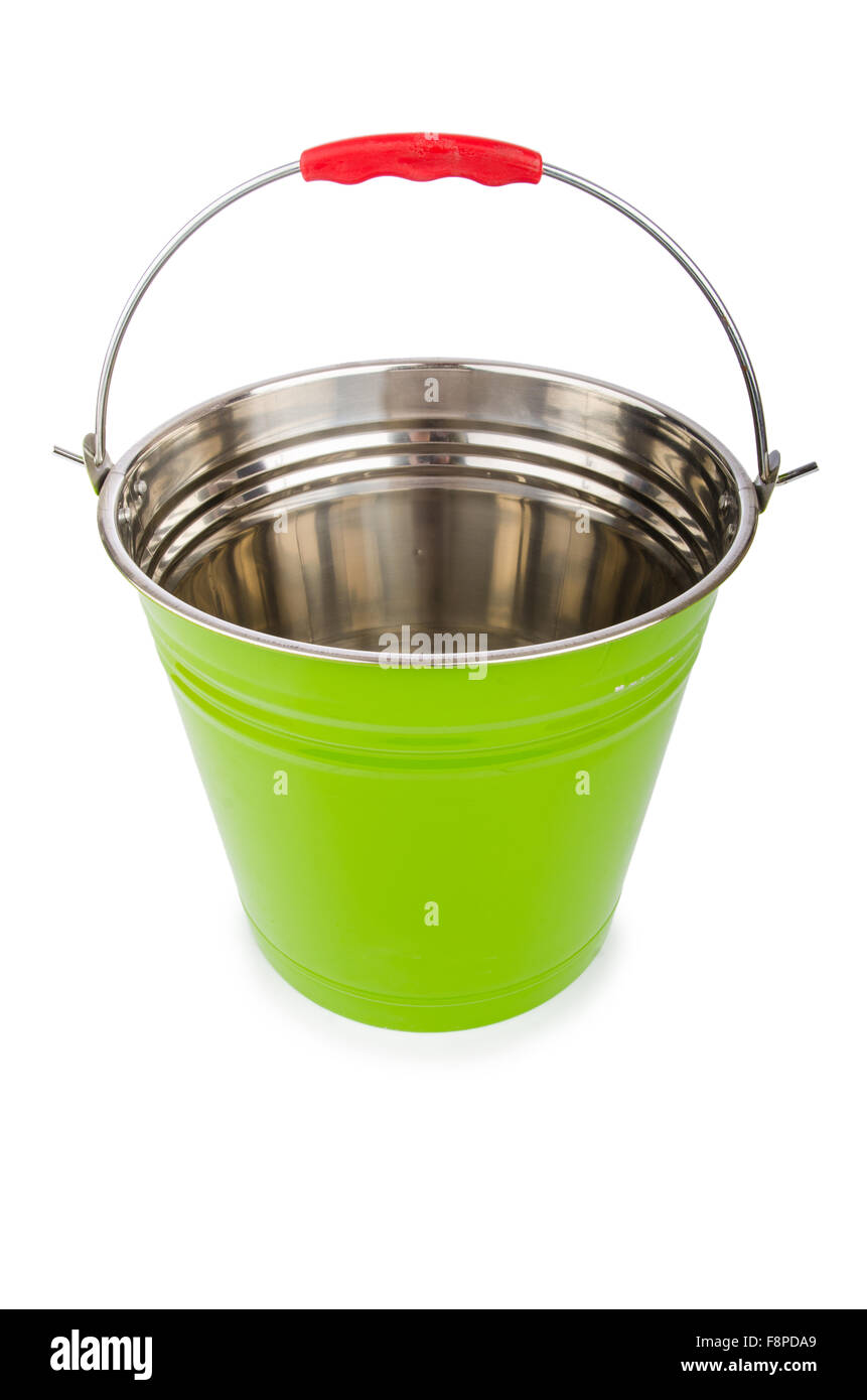 Bucket isolted on the white background Stock Photo - Alamy