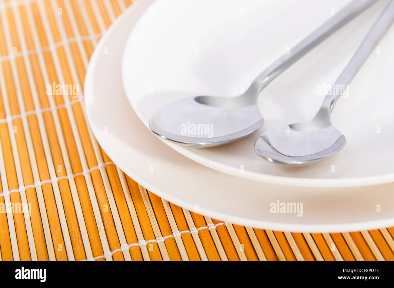 Table setting with knife and fork Stock Photo - Alamy