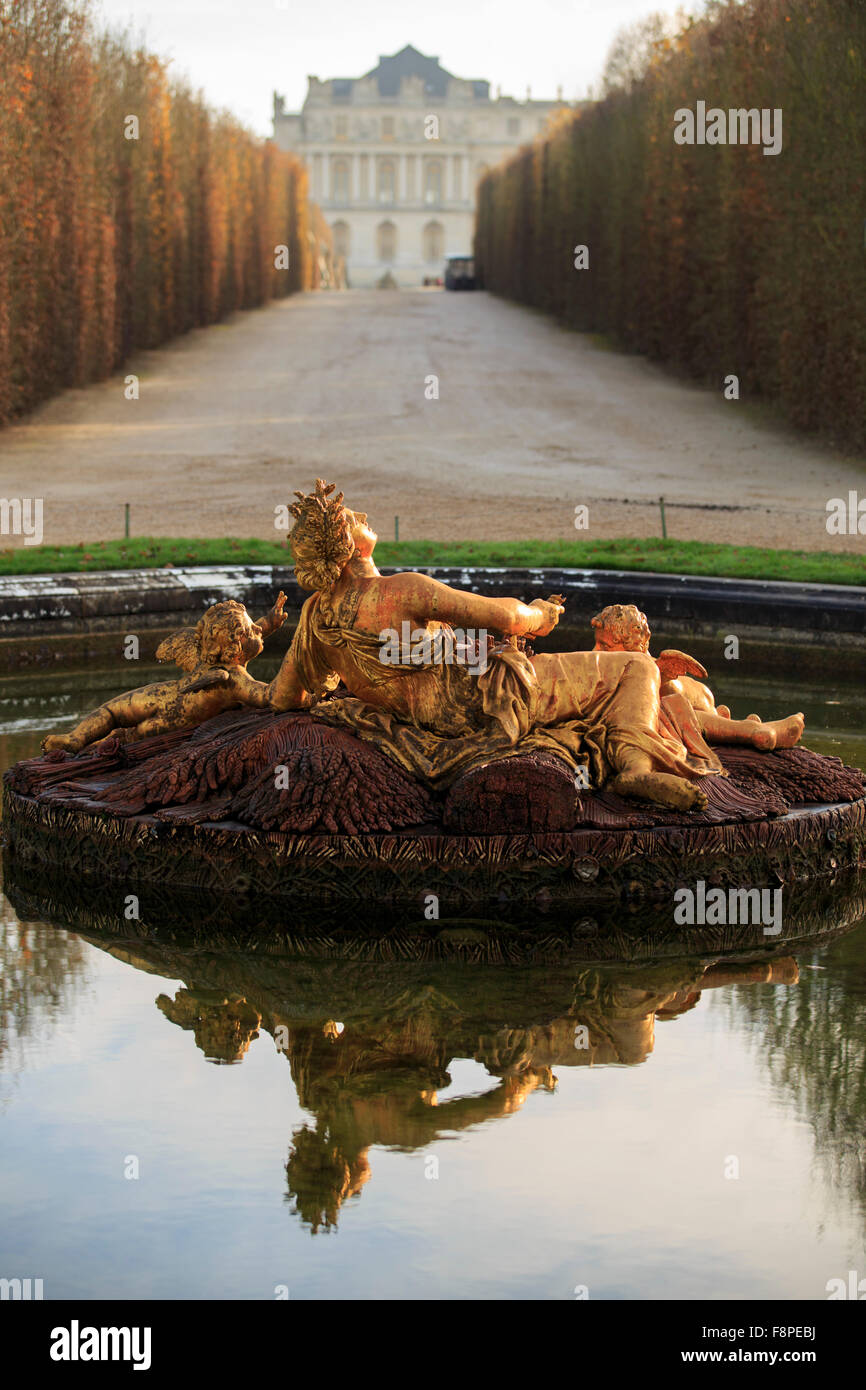 A golden statue of Ceres, the Roman goddess of harvests and corn in the ...
