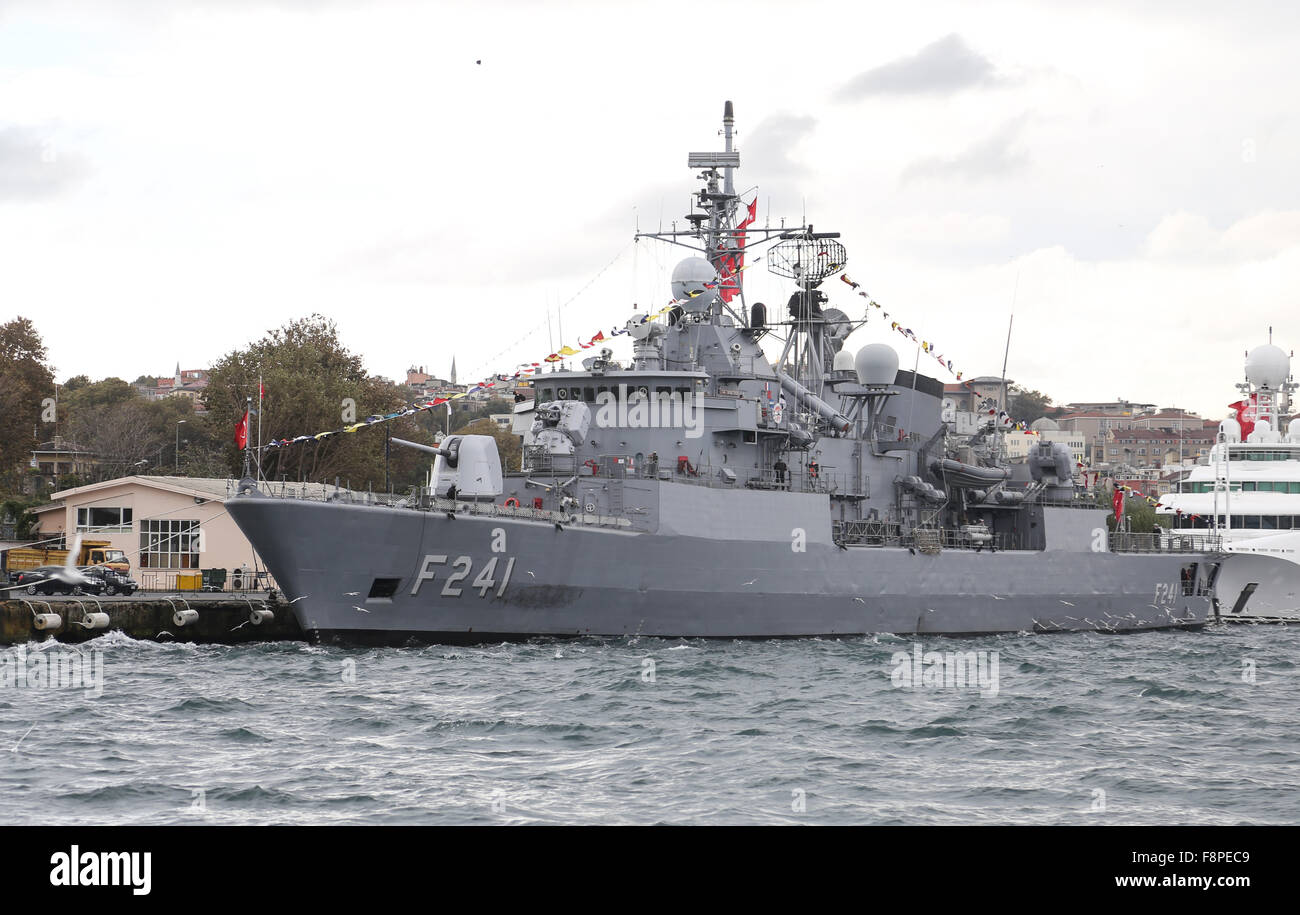 TCG Turgutreis War Ship in Sarayburnu coast during 29 October Republic ...