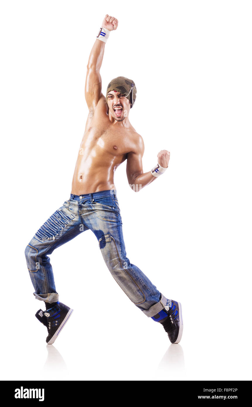 Dancer dancing dances isolated on white Stock Photo - Alamy