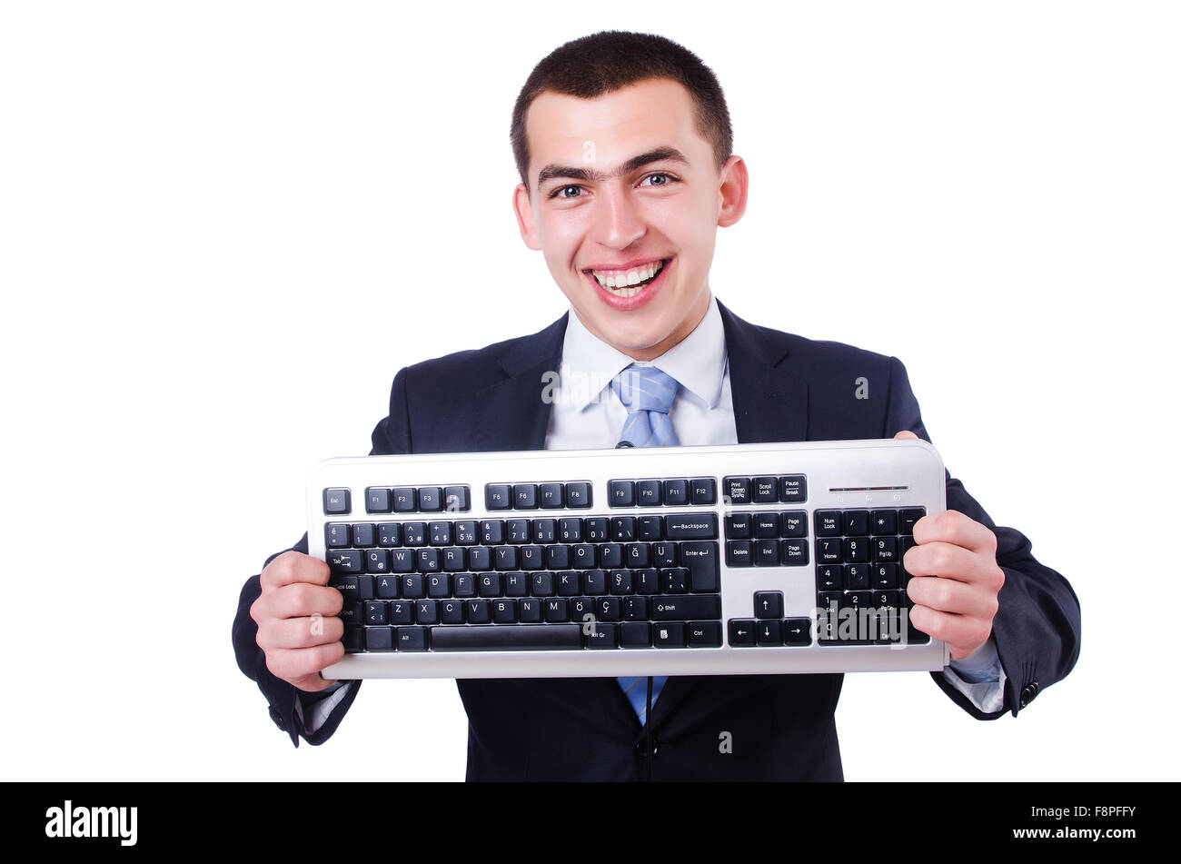 Computer geek nerd in funny concept Stock Photo - Alamy
