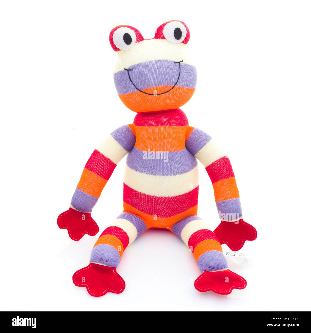 Colorful Hand Made Frog on a White Background Stock Photo - Alamy