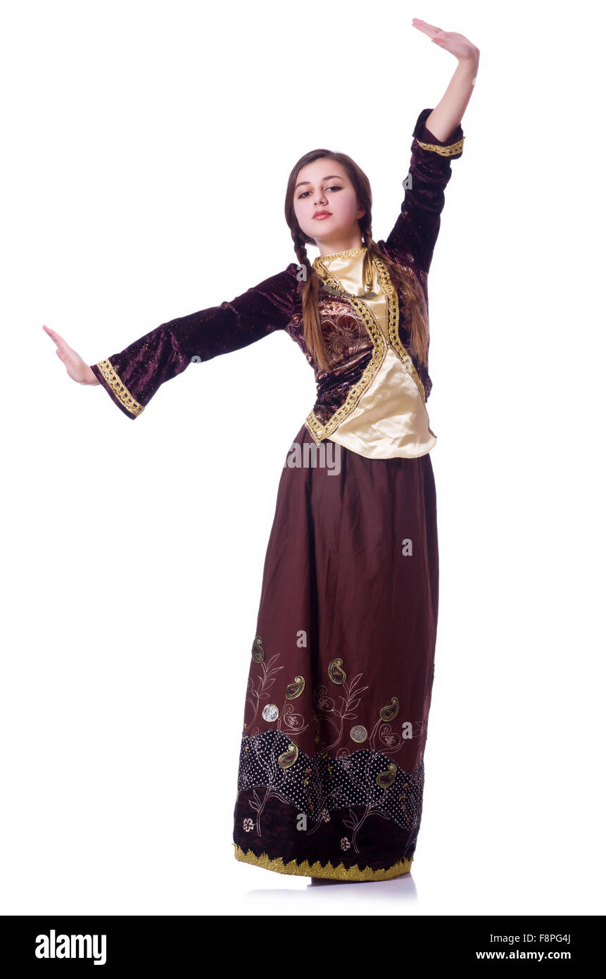 Young lady dancing traditional azeri dance Stock Photo - Alamy