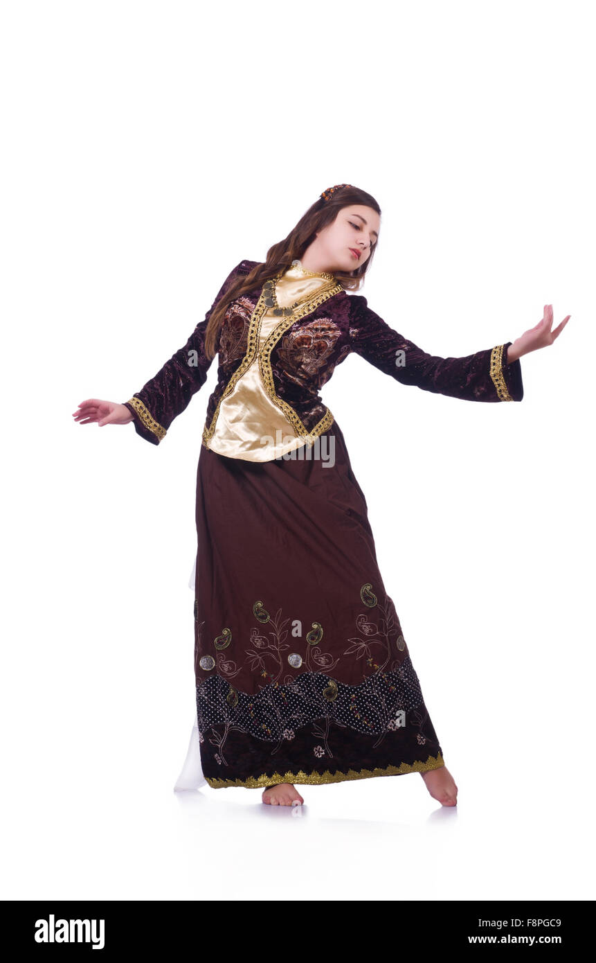Young lady dancing traditional azeri dance Stock Photo - Alamy