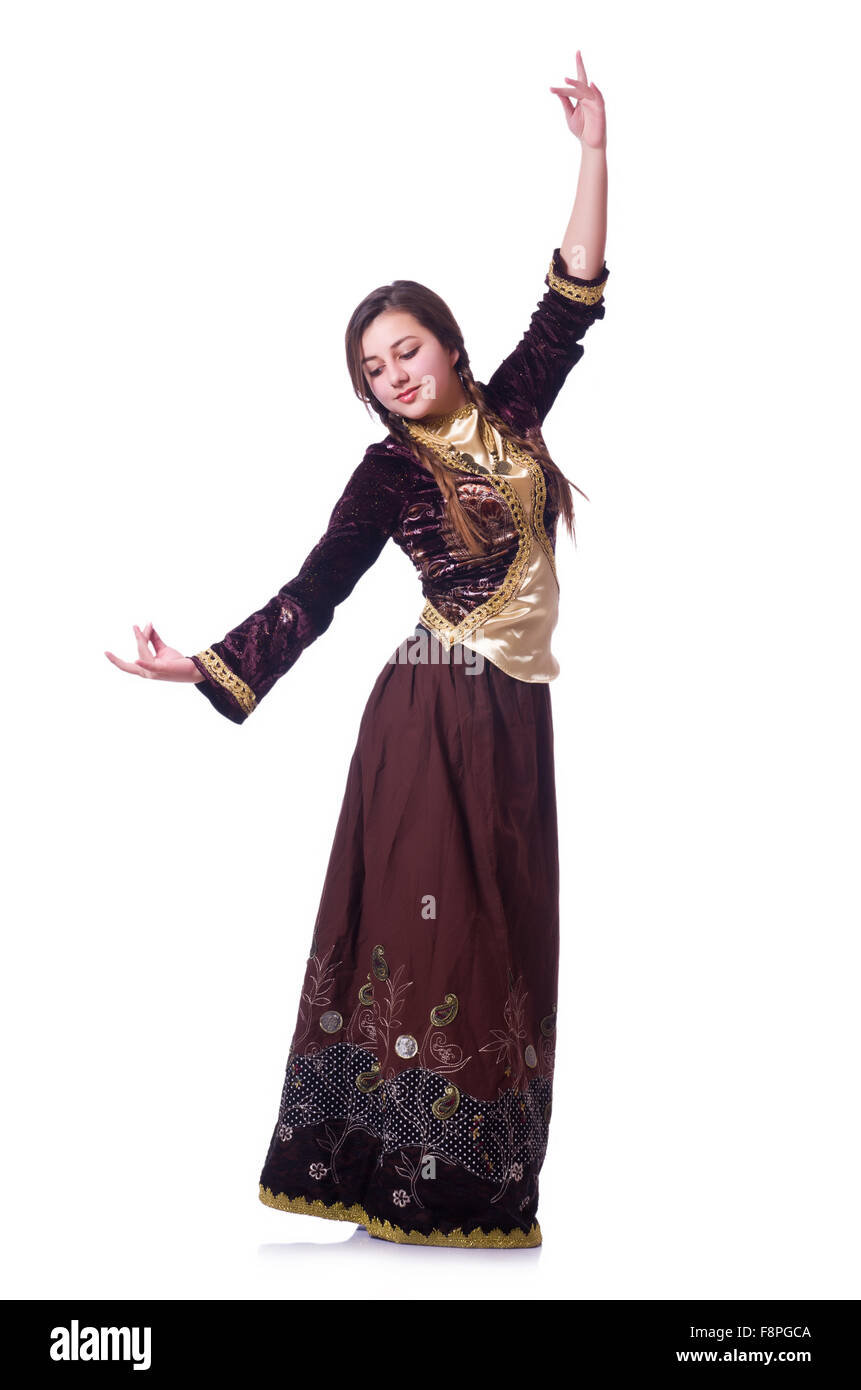 Young lady dancing traditional azeri dance Stock Photo - Alamy