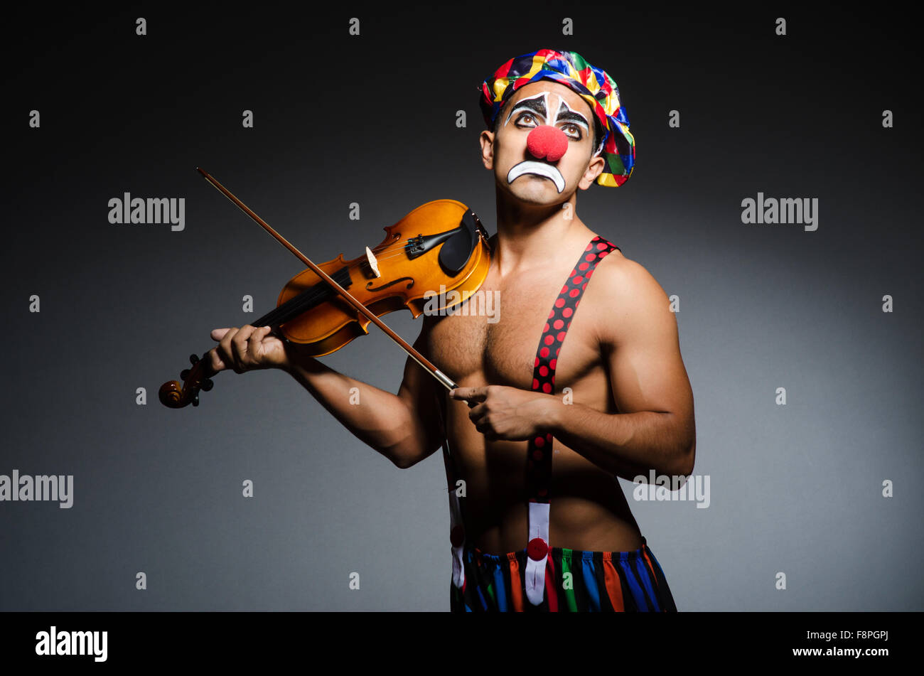 Sad Man Playing Violin