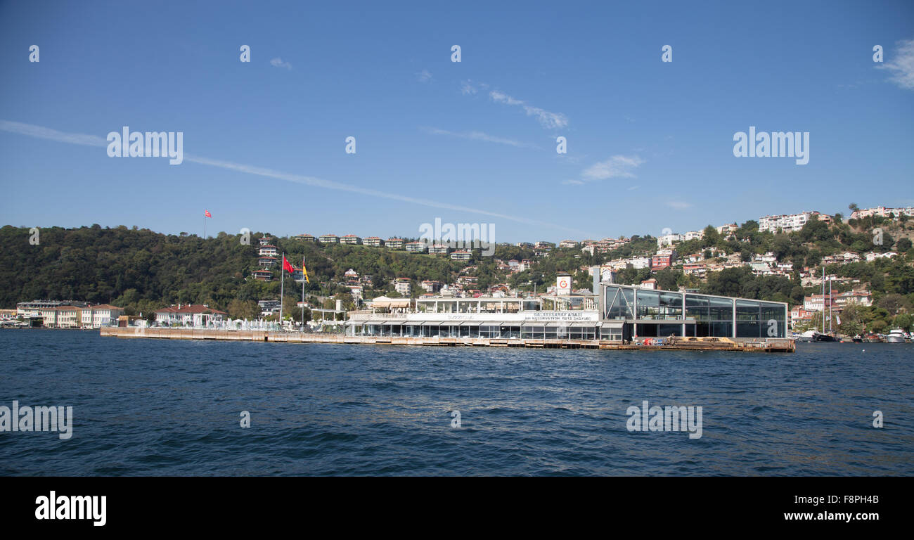 Galatasaray Islet on Bosphorus Strait. Island was built in 1872 by ...