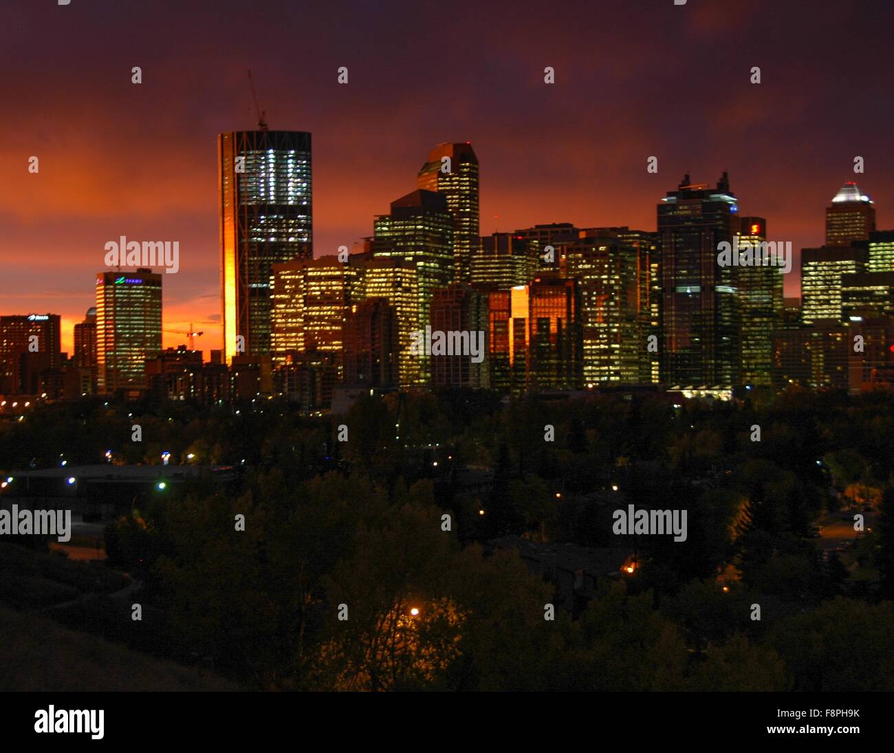 Calgary Skyline In The Fall High Resolution Stock Photography and ...