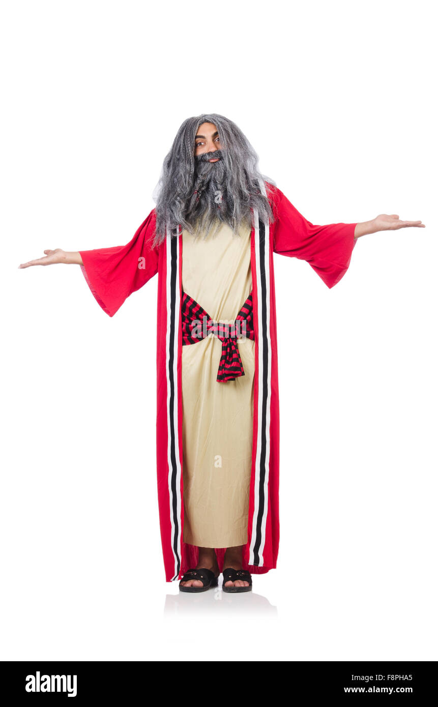 Old wizard isolated on the white background Stock Photo - Alamy