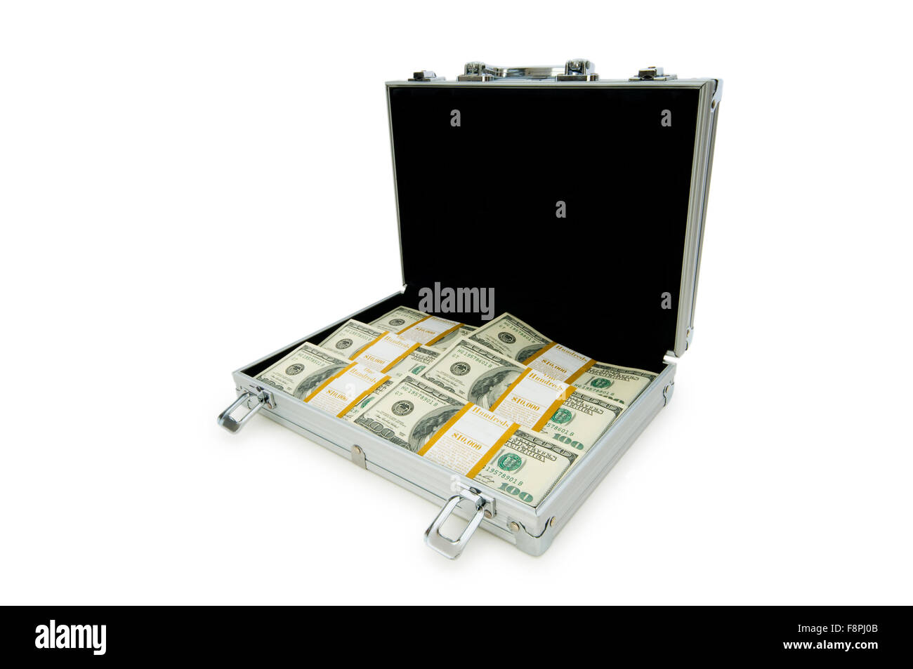 Money in the case isolated on white Stock Photo - Alamy