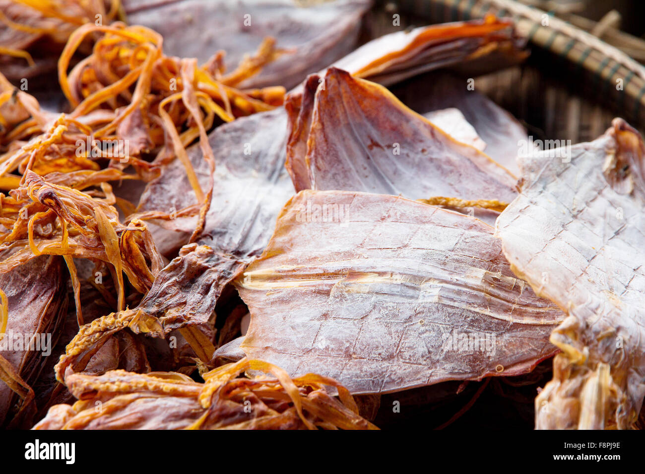 Dried squid closeup Stock Photo - Alamy