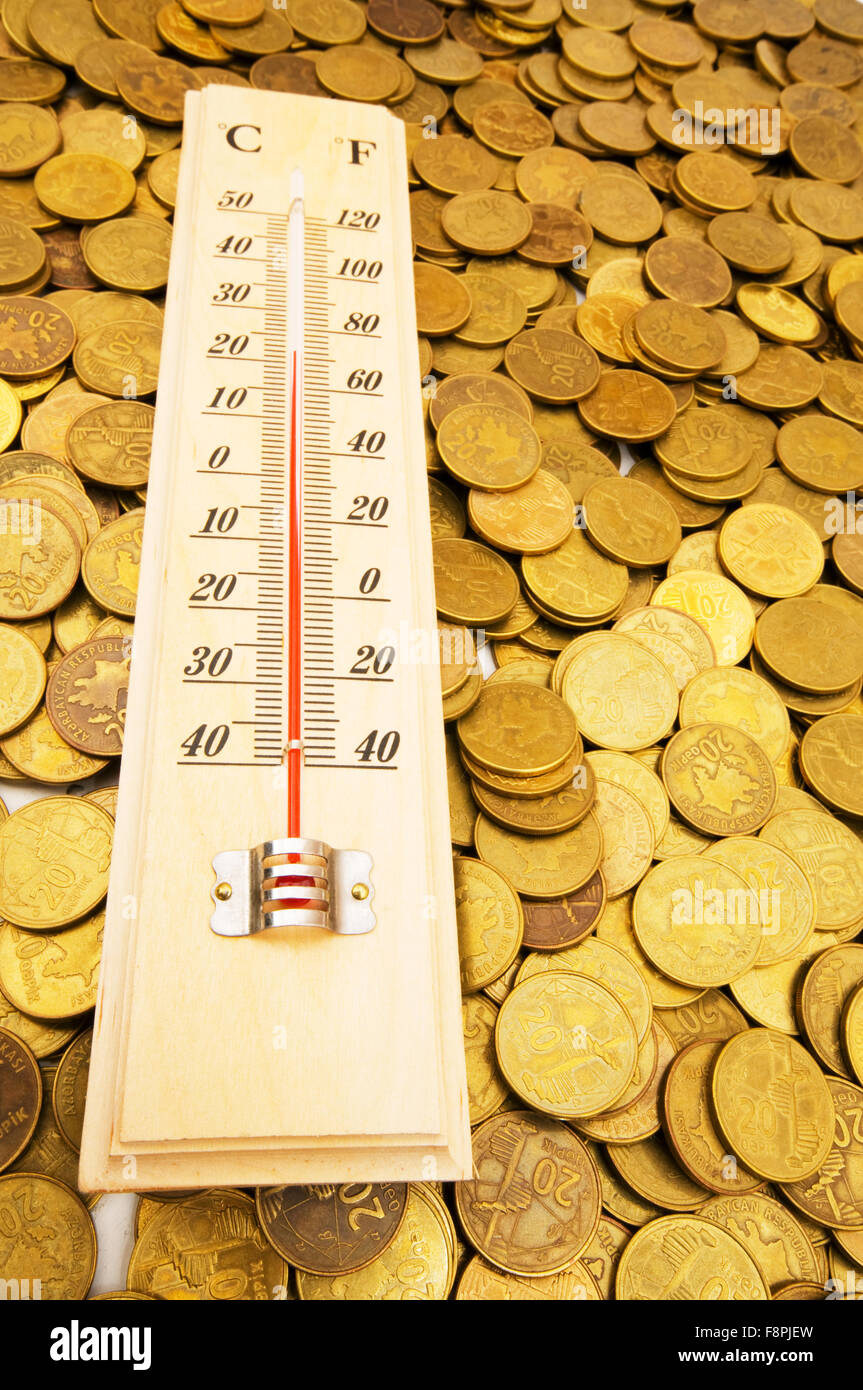 Financial concept - checking the temperature of market Stock Photo - Alamy