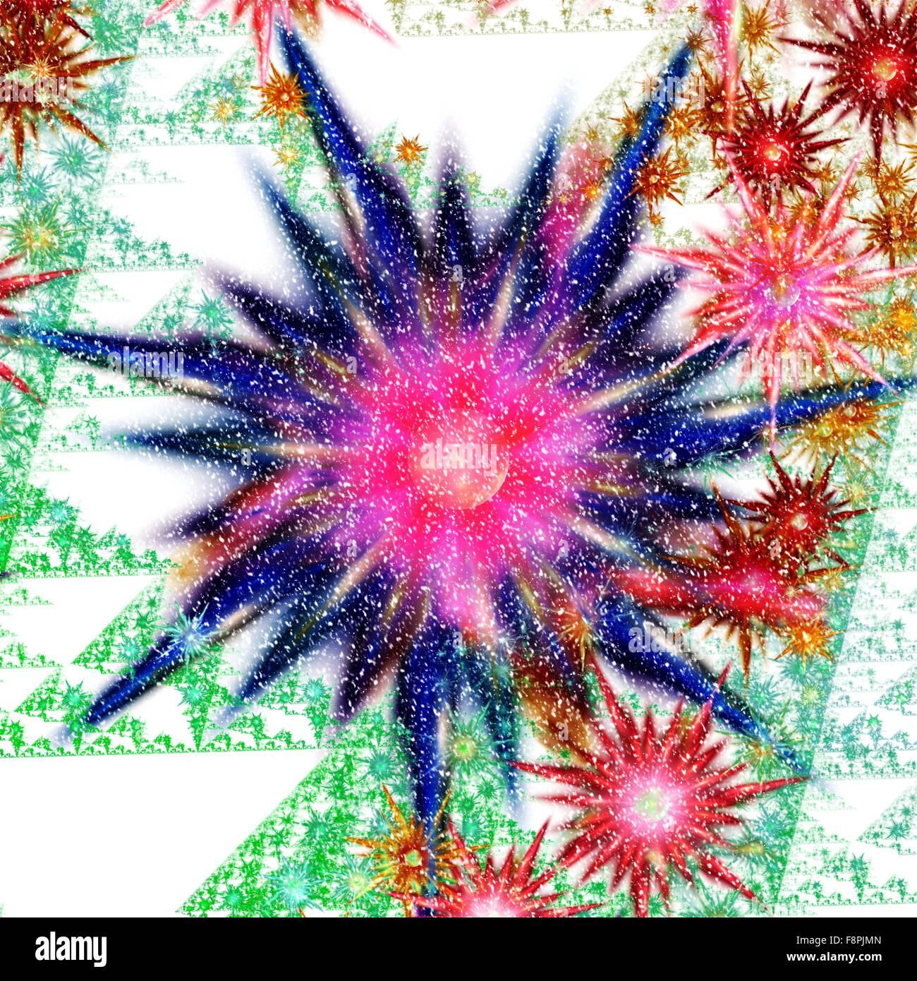 Red star burst flower hi-res stock photography and images - Alamy