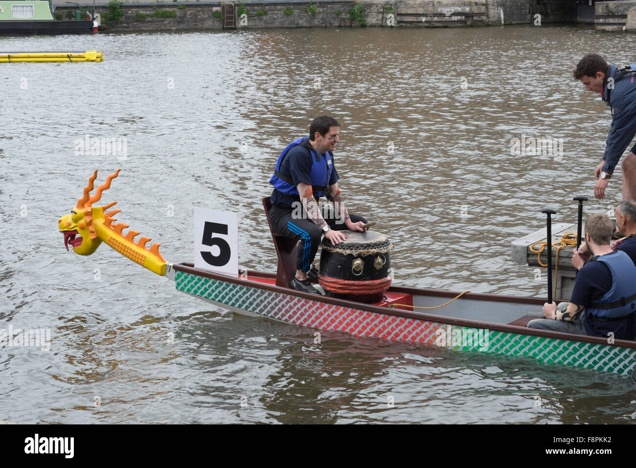 Dragon boat racing in Gloucester docks Stock Photo - Alamy