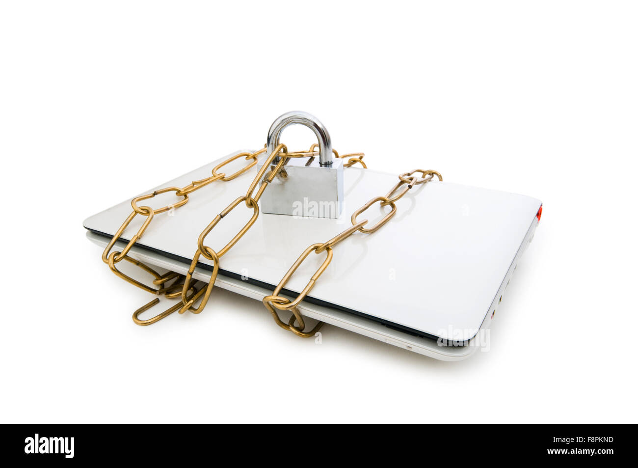 Concept of computer security with laptop and chain Stock Photo - Alamy