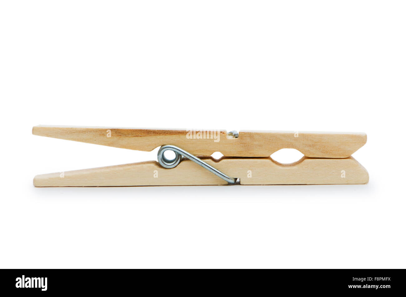 Various pegs isolated on the white background Stock Photo - Alamy