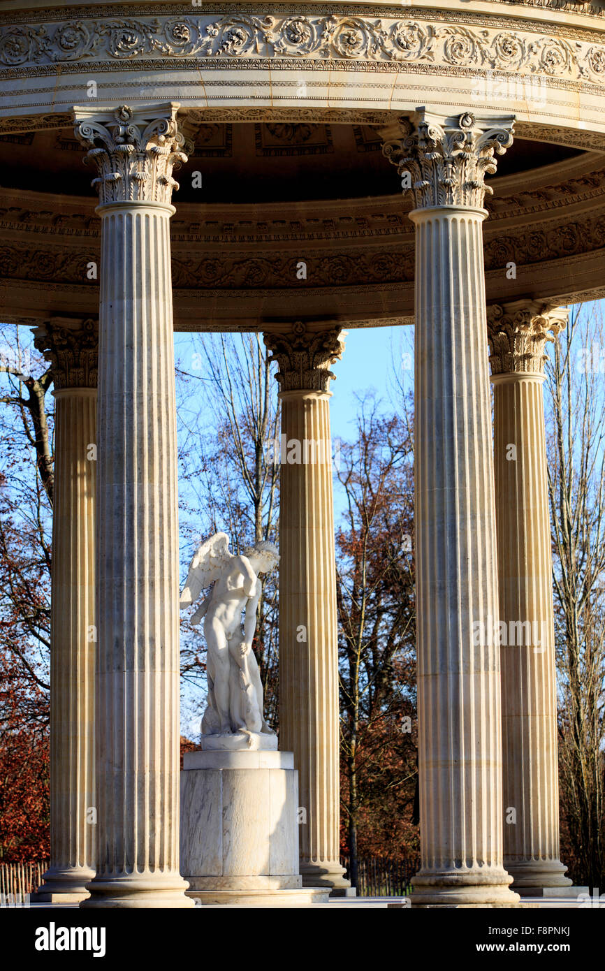 The statue of Cupid by Mouchy on display in The Temple of Love within ...