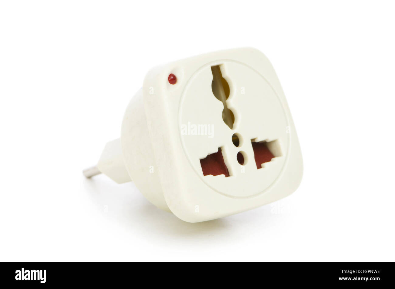 Electric adaptor isolated on the white background Stock Photo - Alamy