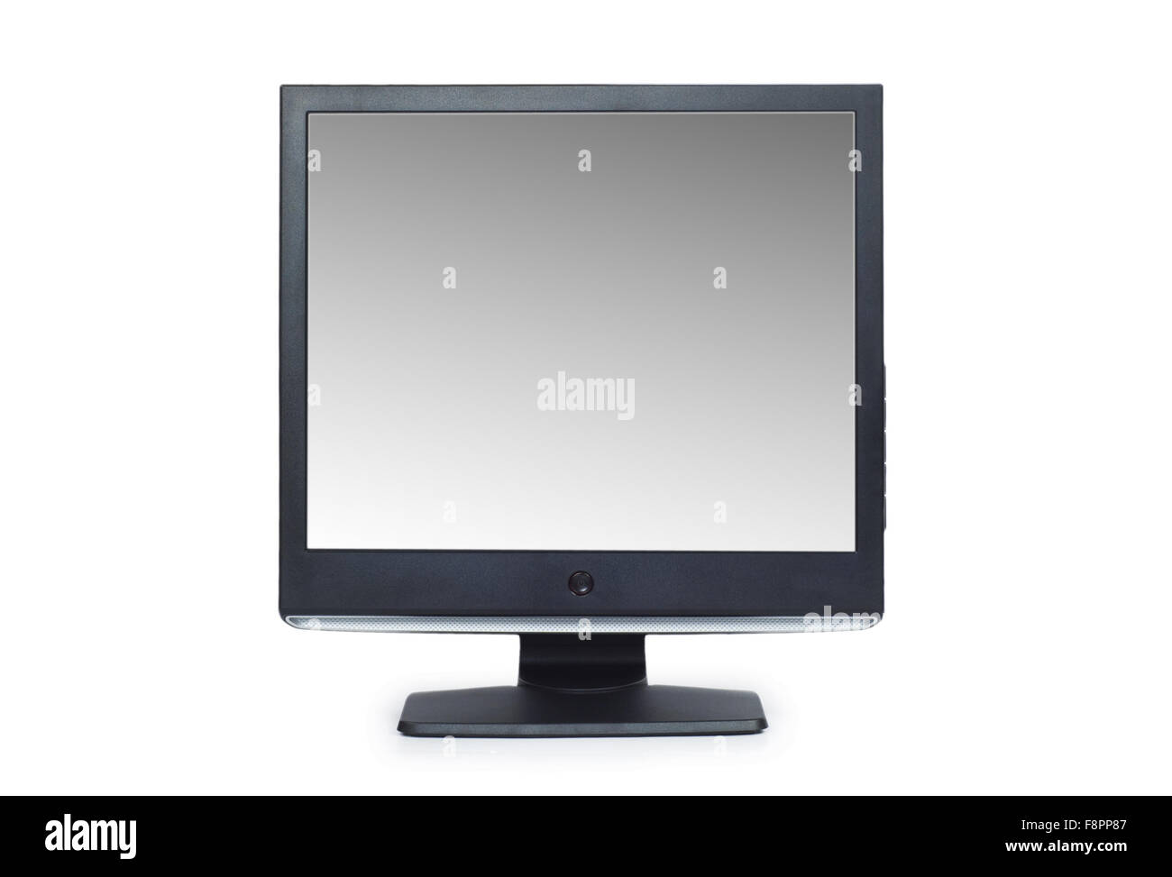 Black lcd monitor isolated on the white Stock Photo - Alamy
