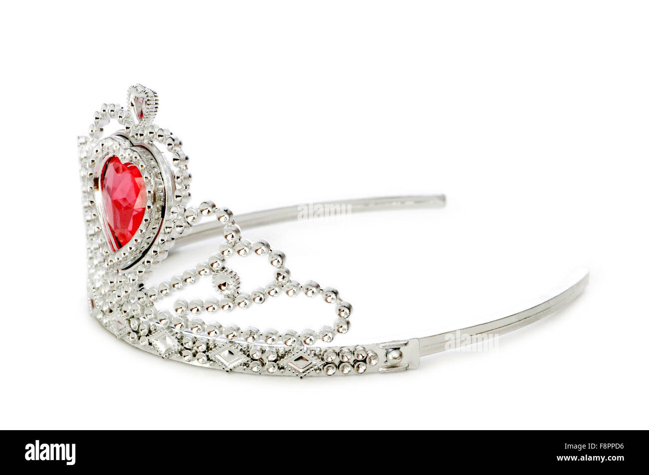 Silver diadem isolated on the white background Stock Photo - Alamy