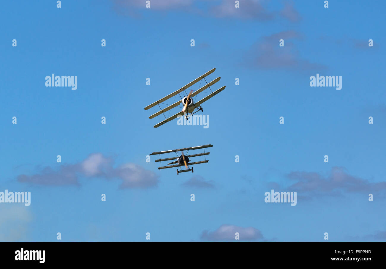 Fokker Dr1 Triplane and the Sopwith Triplane Stock Photo - Alamy