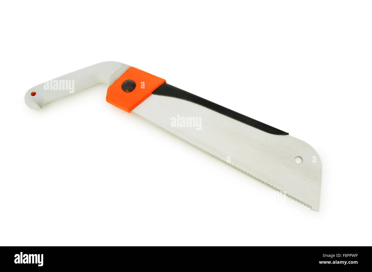Hand saw isolated on the white background Stock Photo - Alamy