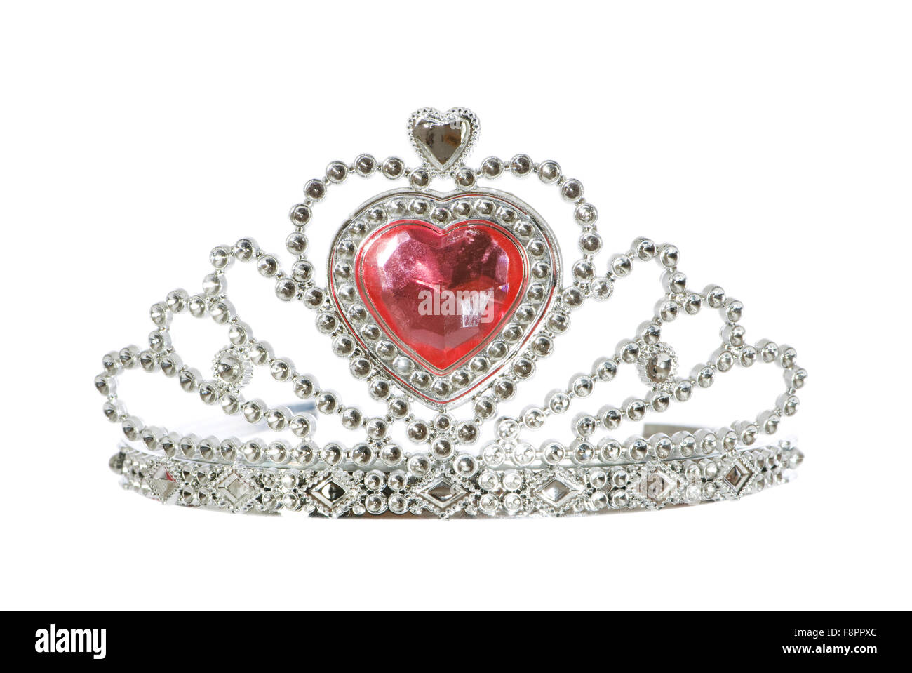 Silver diadem isolated on the white background Stock Photo - Alamy