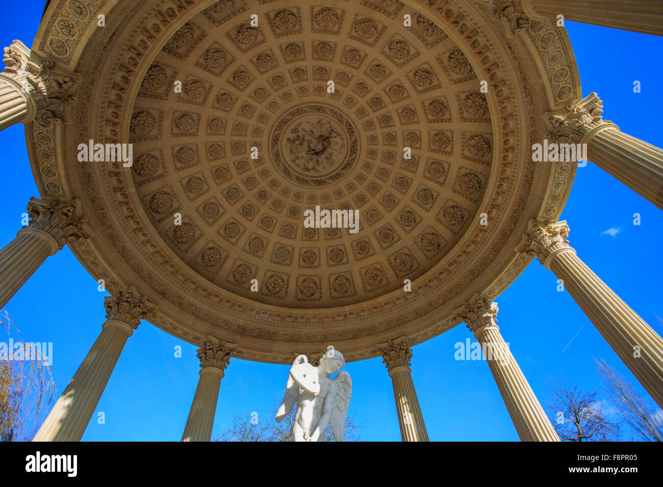 The statue of Cupid by Mouchy on display in The Temple of Love within ...