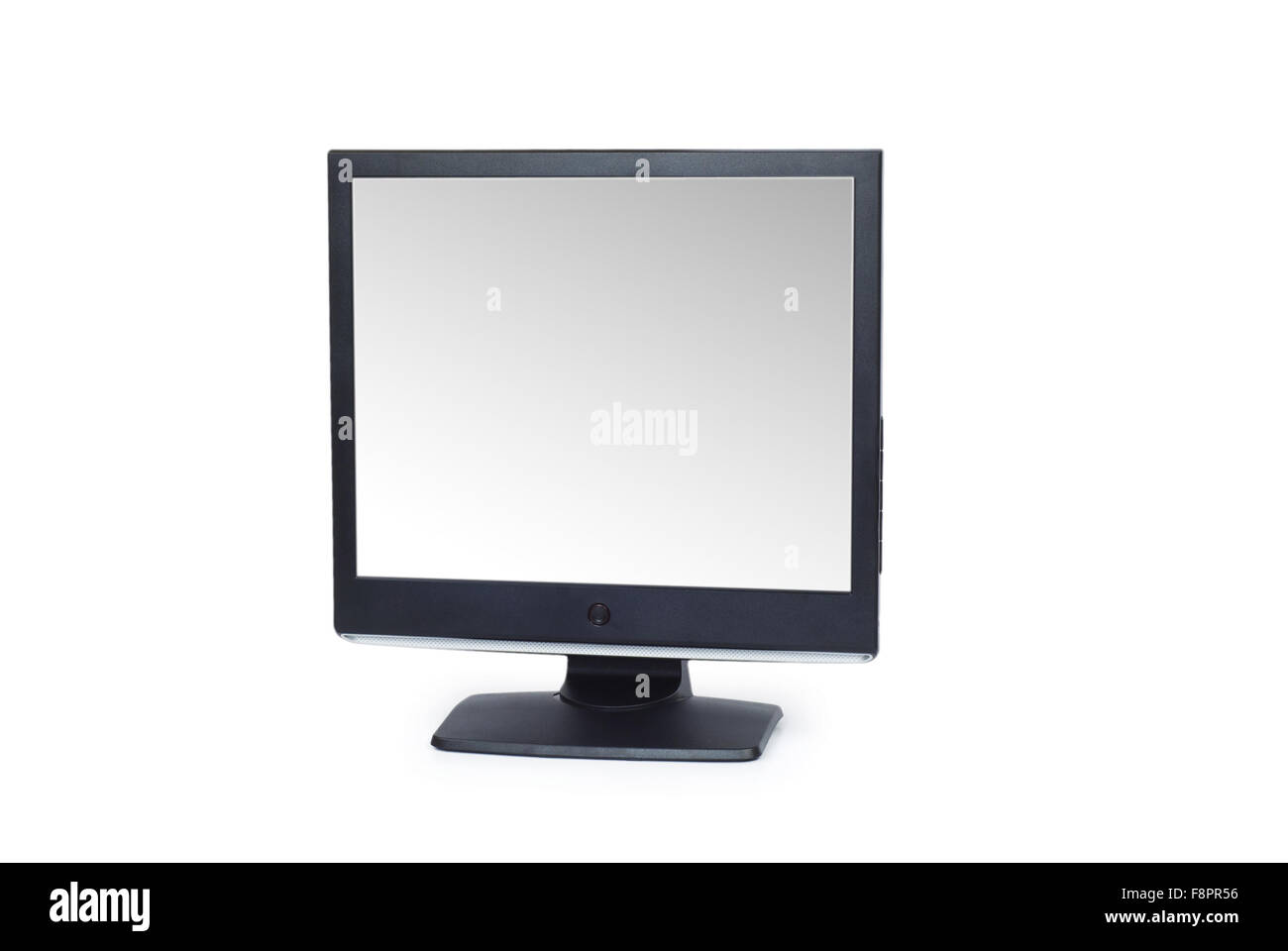 Black lcd monitor isolated on the white Stock Photo - Alamy