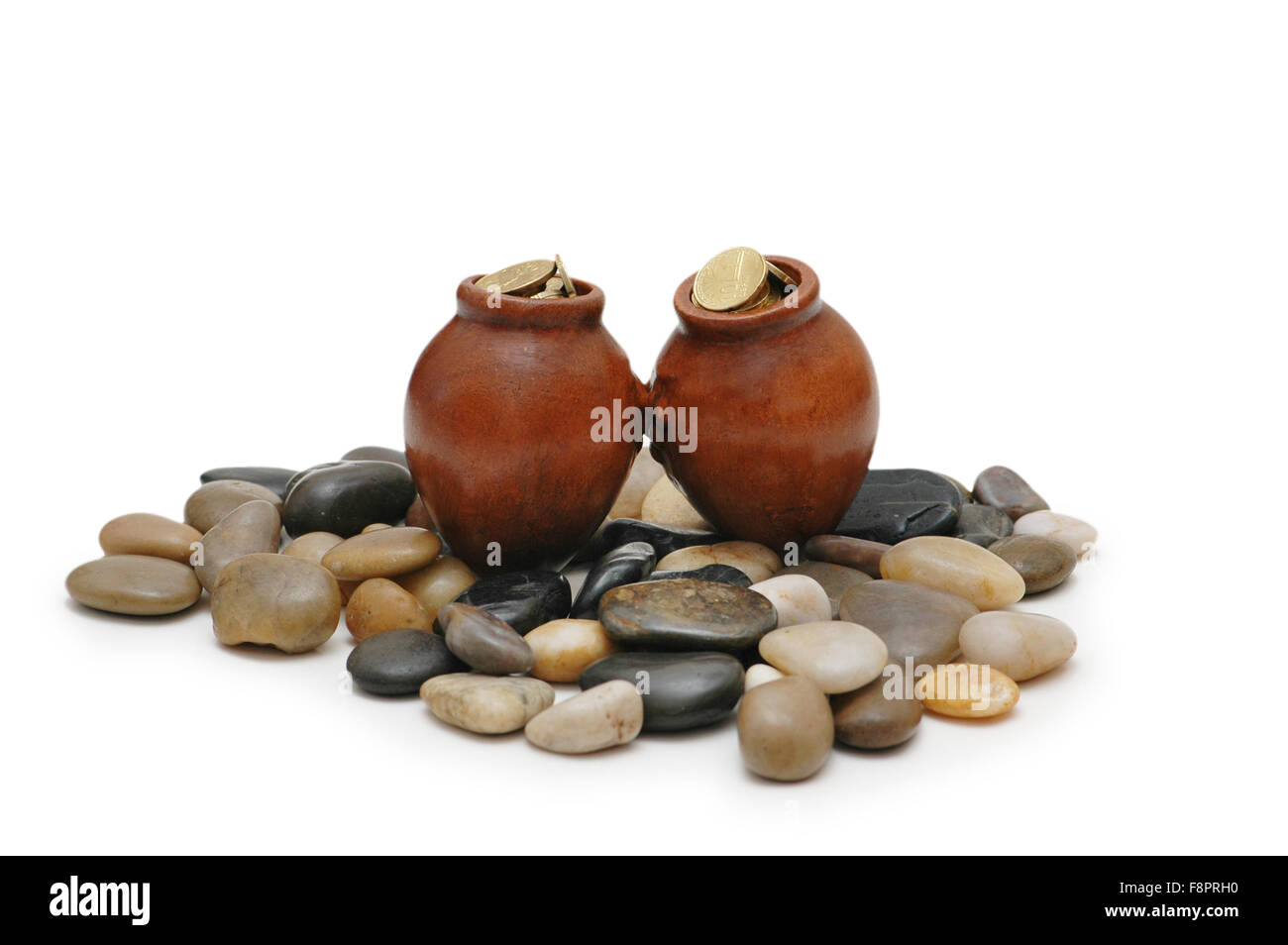 Gold pebbles Cut Out Stock Images & Pictures - Alamy