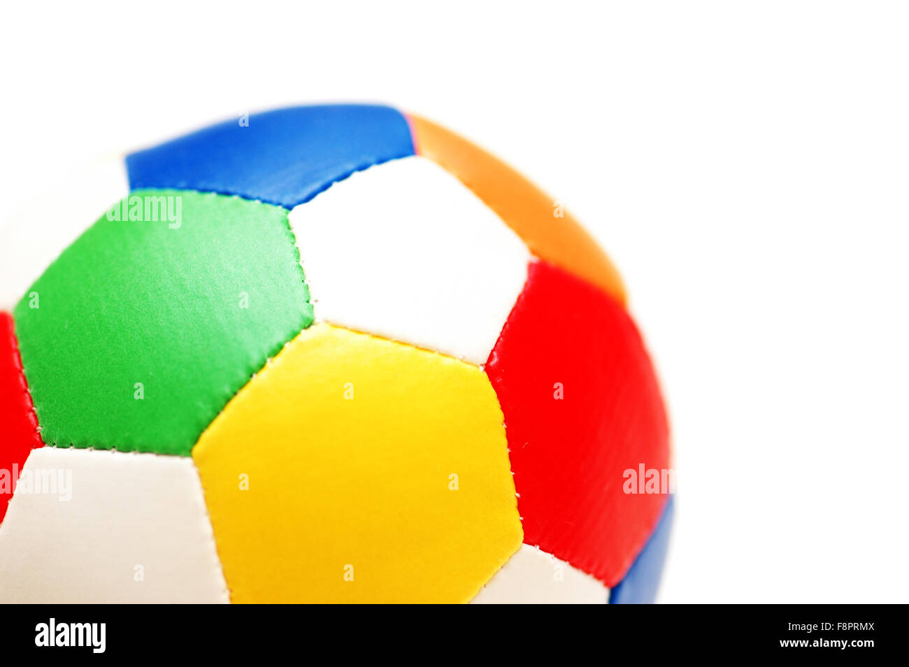 Close up of coloured football isolated on white Stock Photo - Alamy