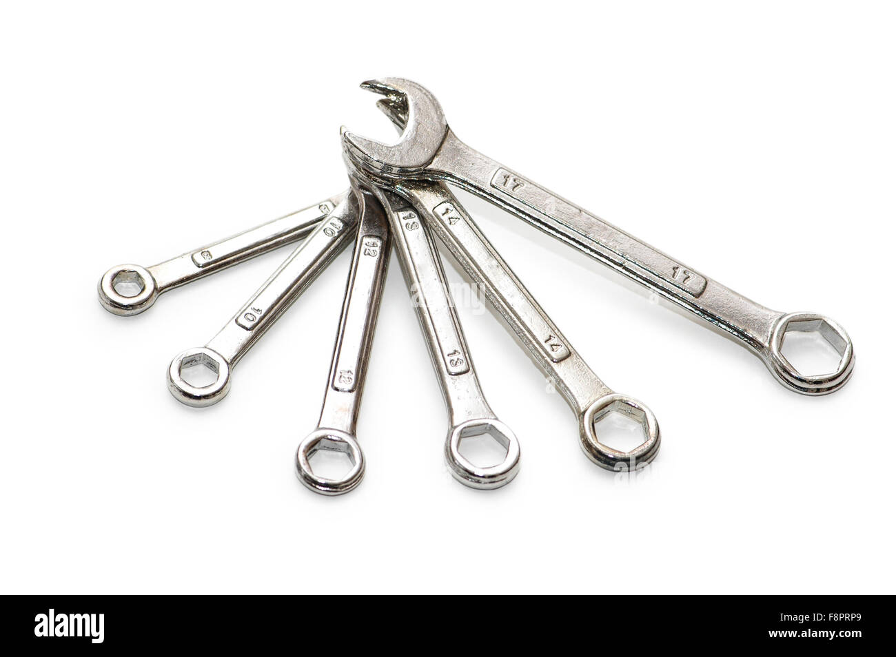 Various spanners isolated on the white background Stock Photo - Alamy