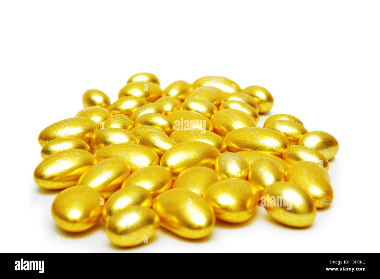 Golden shapes isolated on the white background Stock Photo - Alamy