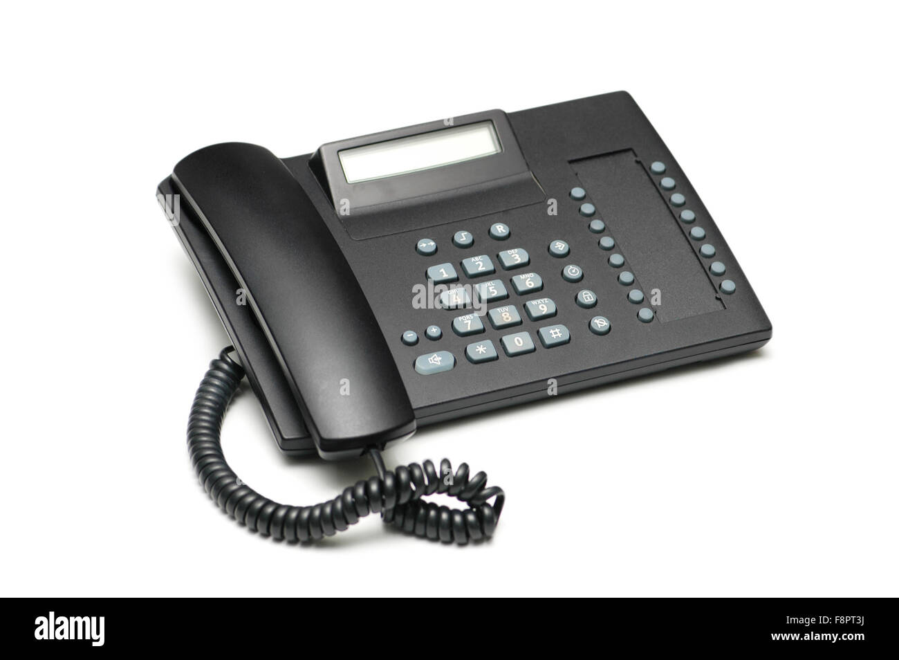 Office phone isolated on the white background Stock Photo - Alamy