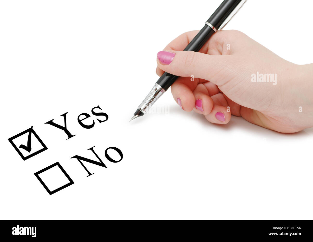 Consent tick box hi-res stock photography and images - Alamy